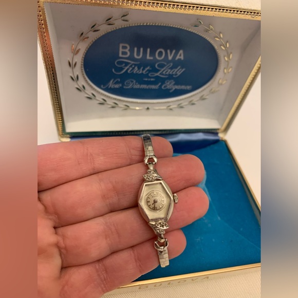 Bulova | Jewelry | Vintage Bulova First Lady Windup Watch Silver Color ...